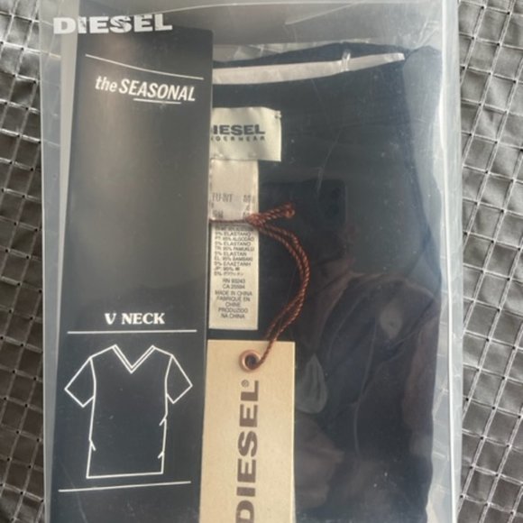 Diesel | Shirts | Diesel V Neck Black T Shirt Size M | Poshmark